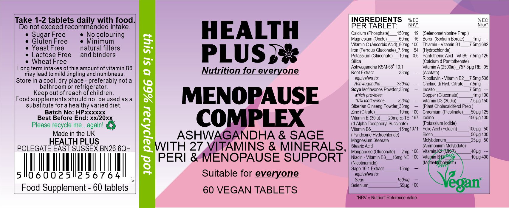Health + Plus Ltd > General Well-being > Menopause Complex - Maintain energy and enthusiasm in ...